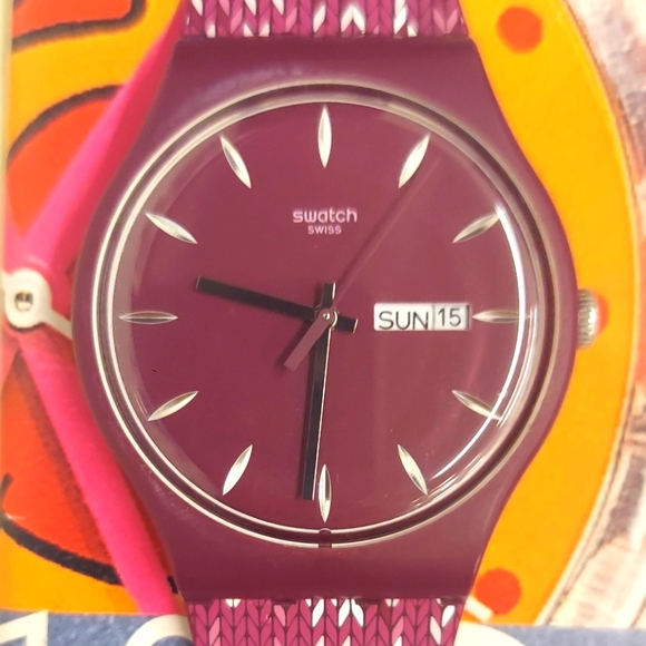 Swatch | Accessories | Swatch Watch Tricopurp Suov75 208 New Gent Swiss ...